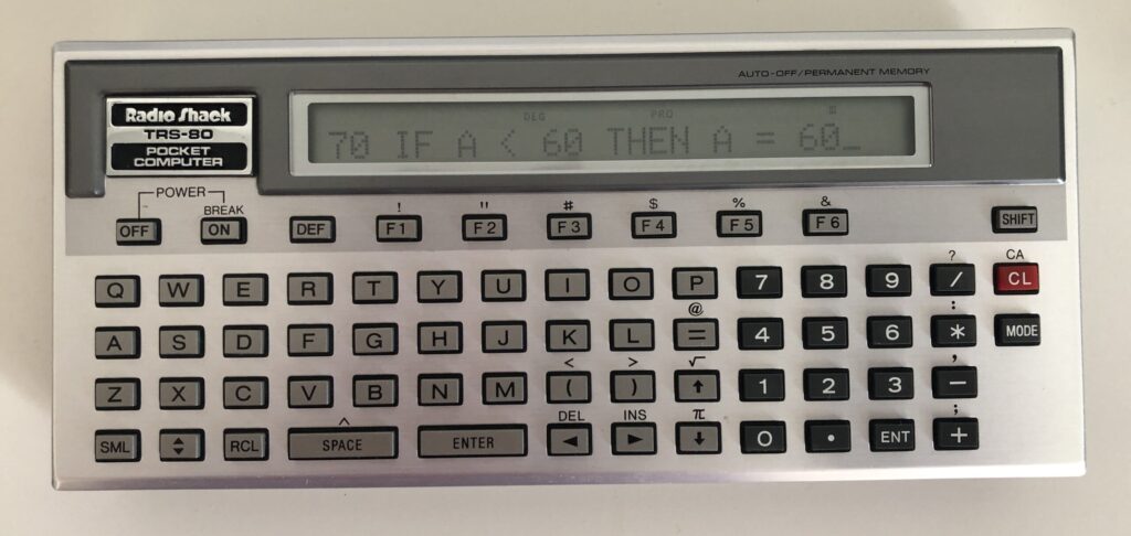 Tandy TRS-80 Pocket Computer Model PC-2 – d8aBass